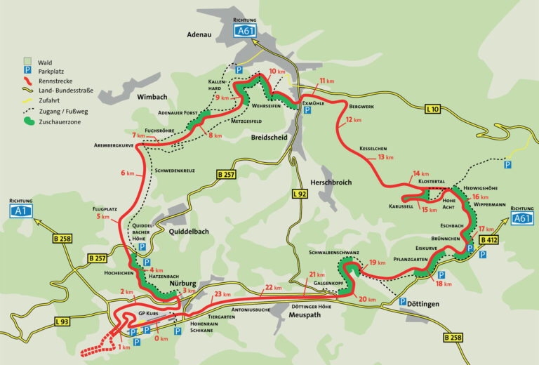 Best Nürburgring viewing points- Addresses and GPS coordinates of the ...