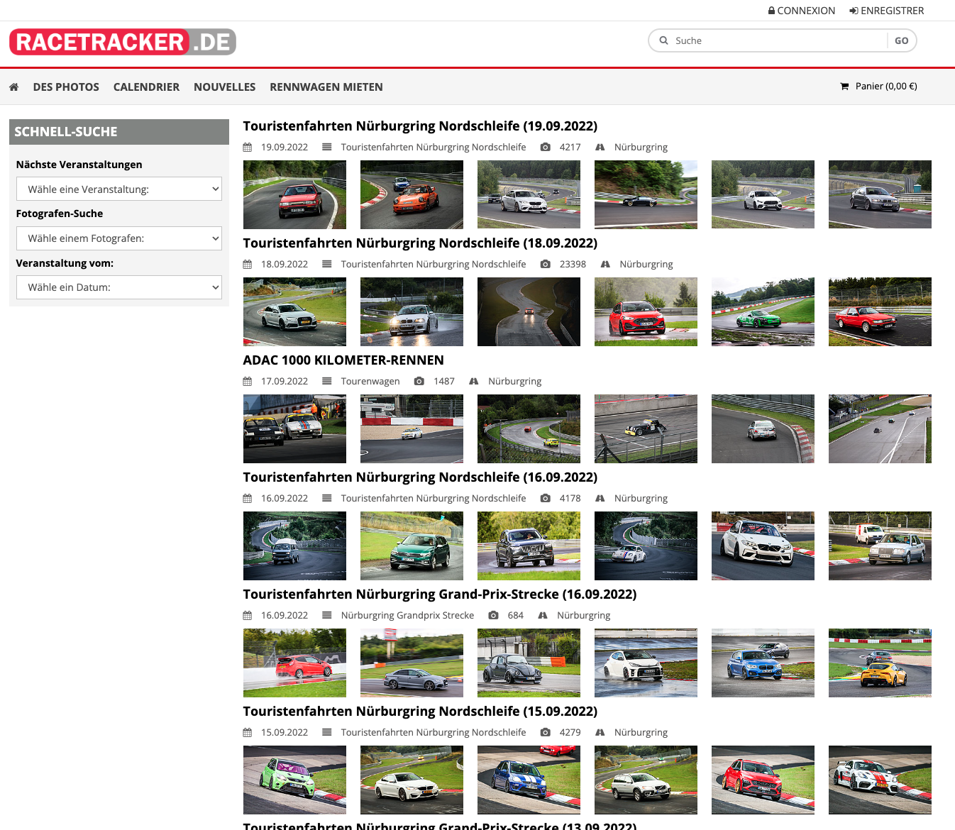 Tourists drive photos and videos - NÜRBURGRING VIEWING POINTS